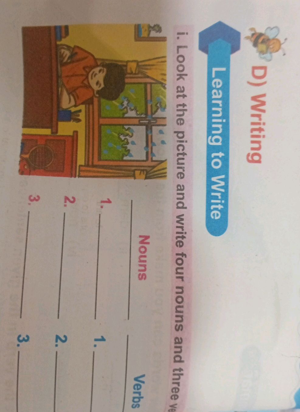 i. Look at the picture and write four nouns | StudyX