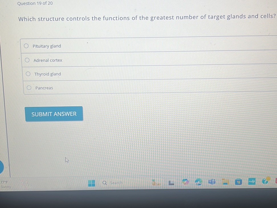 Which structure controls the functions of | StudyX