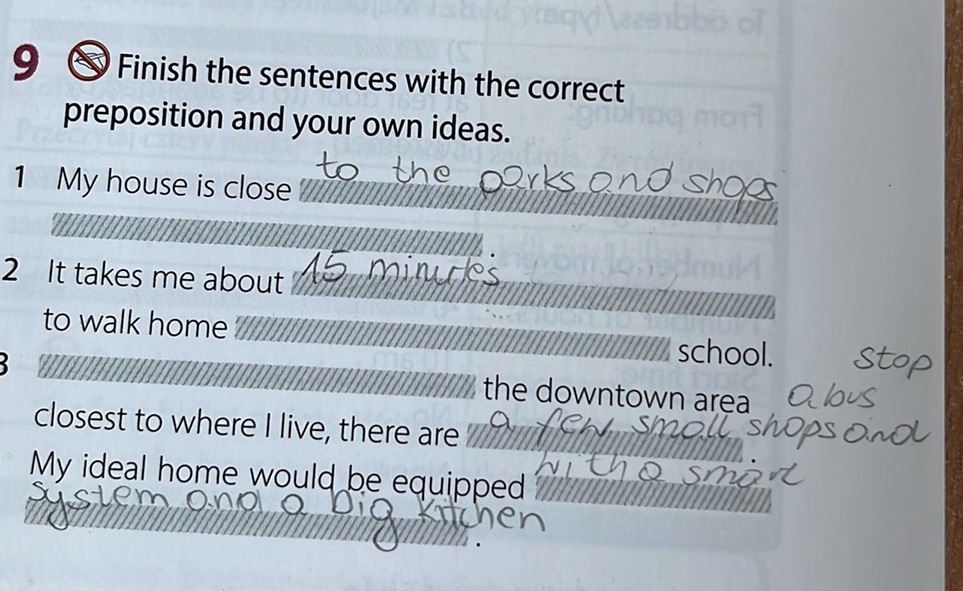 9 Finish the sentences with the correct | StudyX