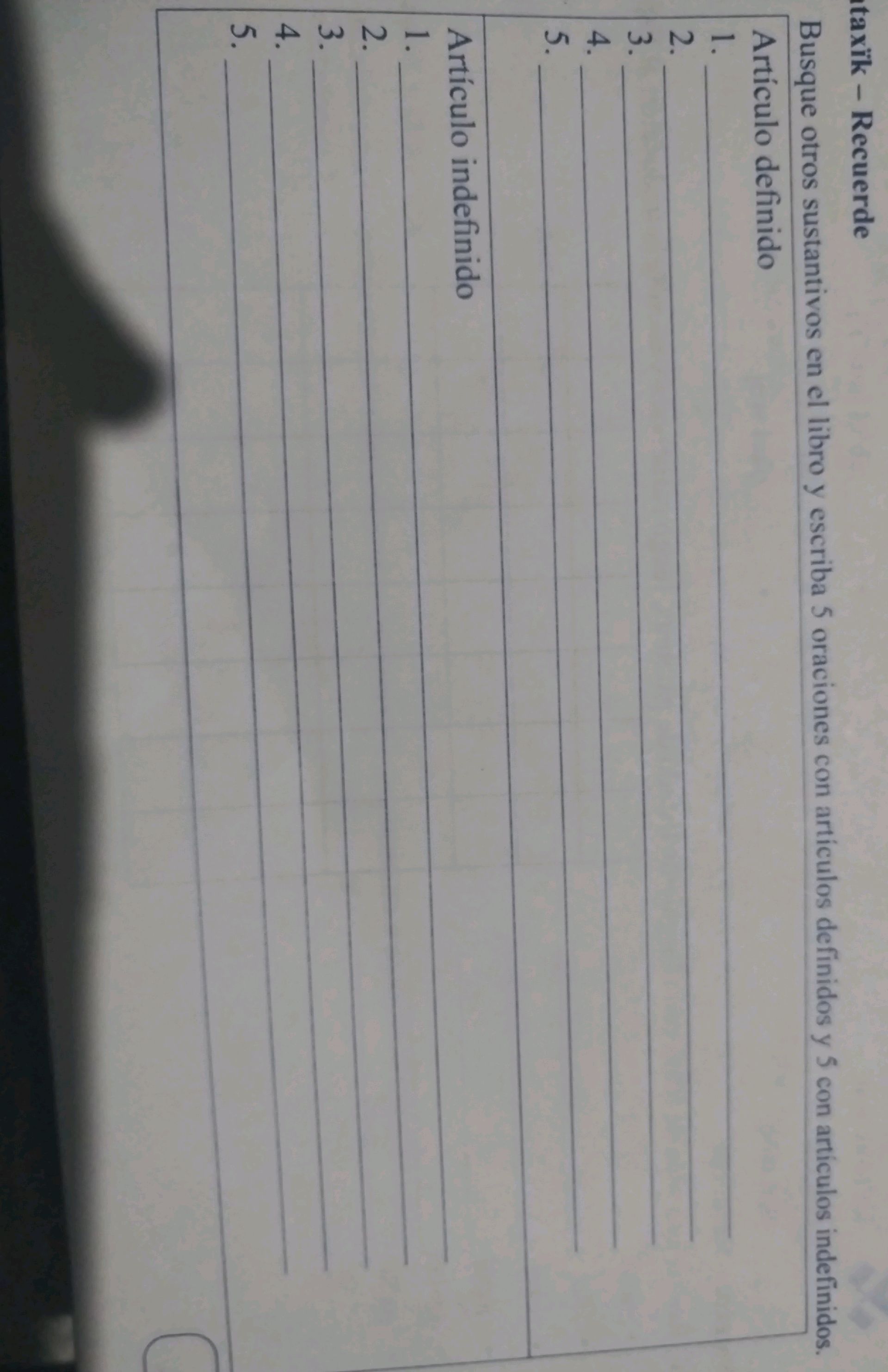 Busque otros sustantivos en el libro y | StudyX