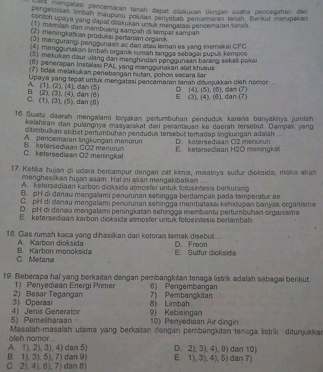 15. Cara mengatasi pencemaran tanah dapat | StudyX