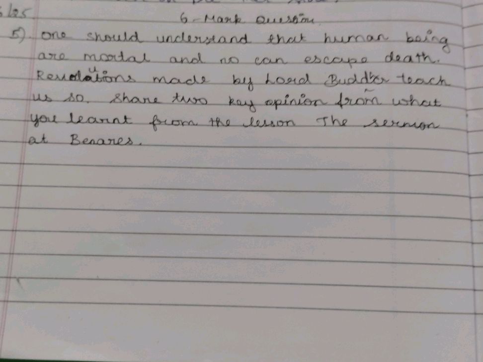 5) one should understand that human being | StudyX