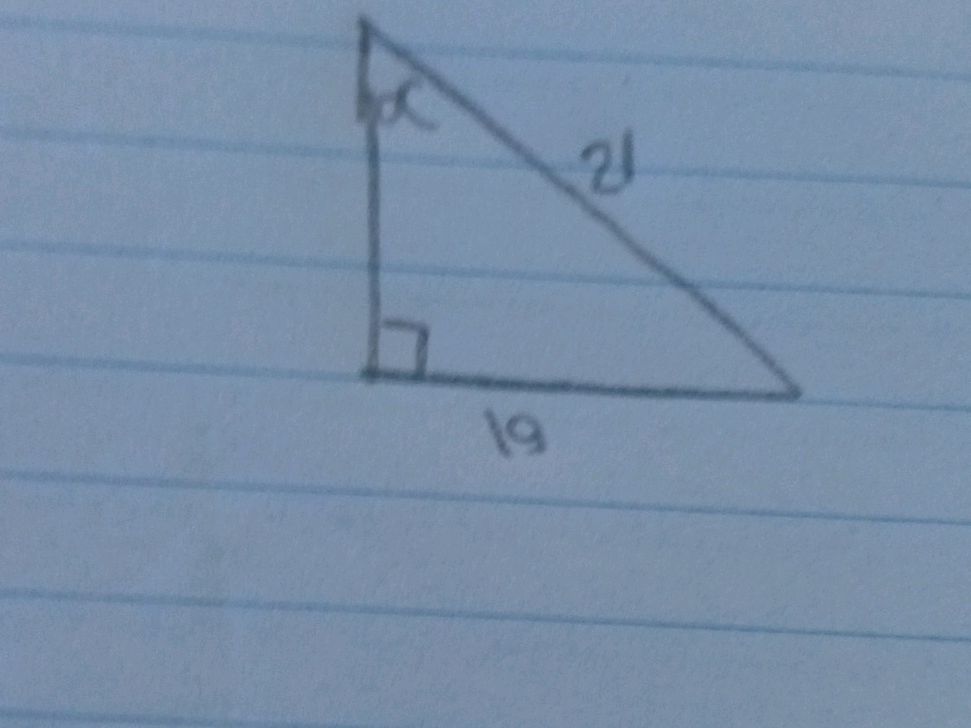 A right triangle is shown with sides labeled | StudyX