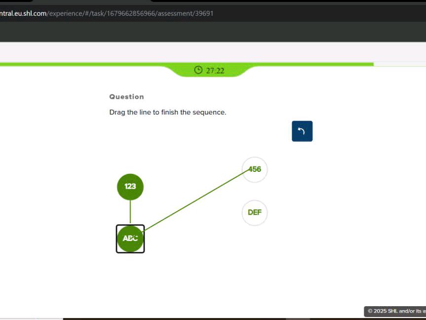 Drag the line to finish the sequence. 123 | StudyX