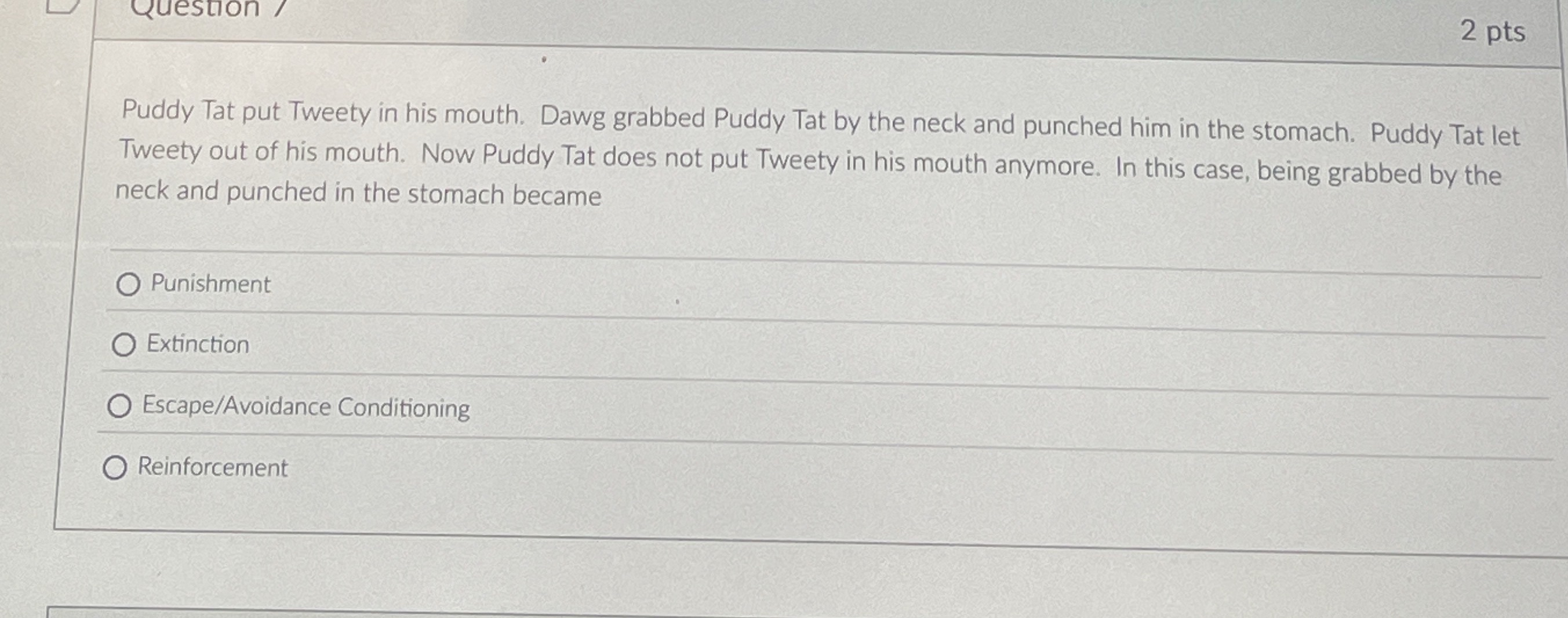 Puddy Tat put Tweety in his mouth. Dawg | StudyX