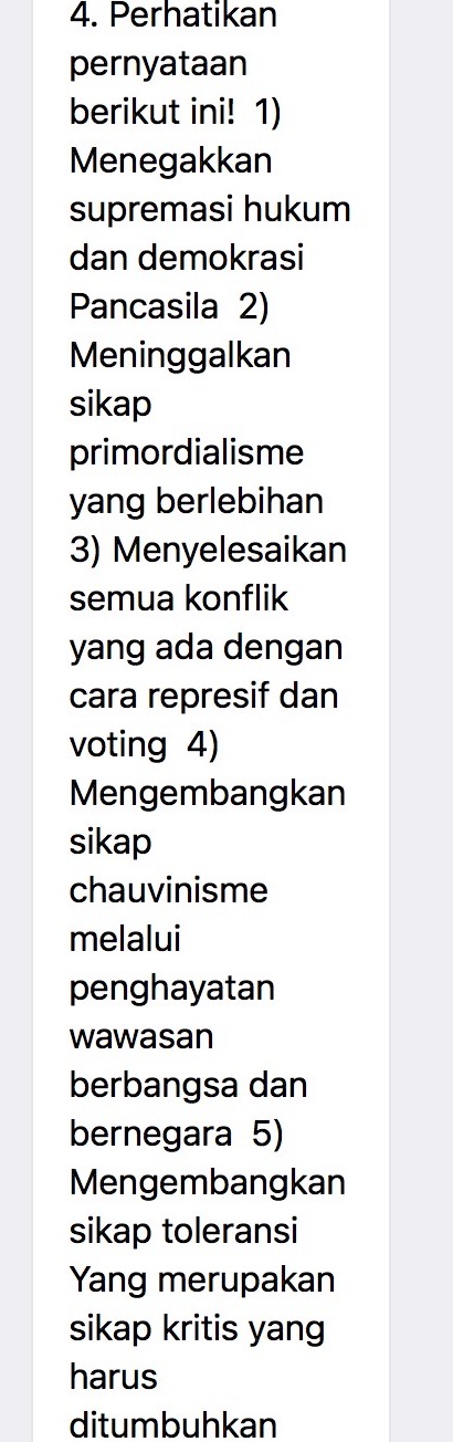 4. Perhatikan pernyataan berikut ini! 1) | StudyX