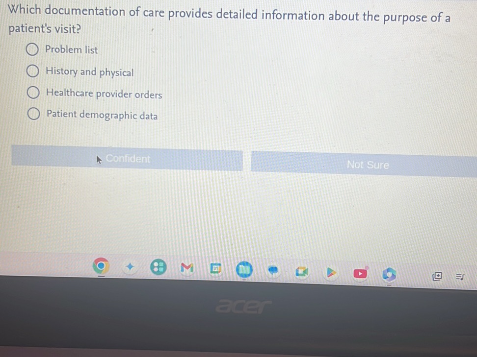 Which documentation of care provides | StudyX