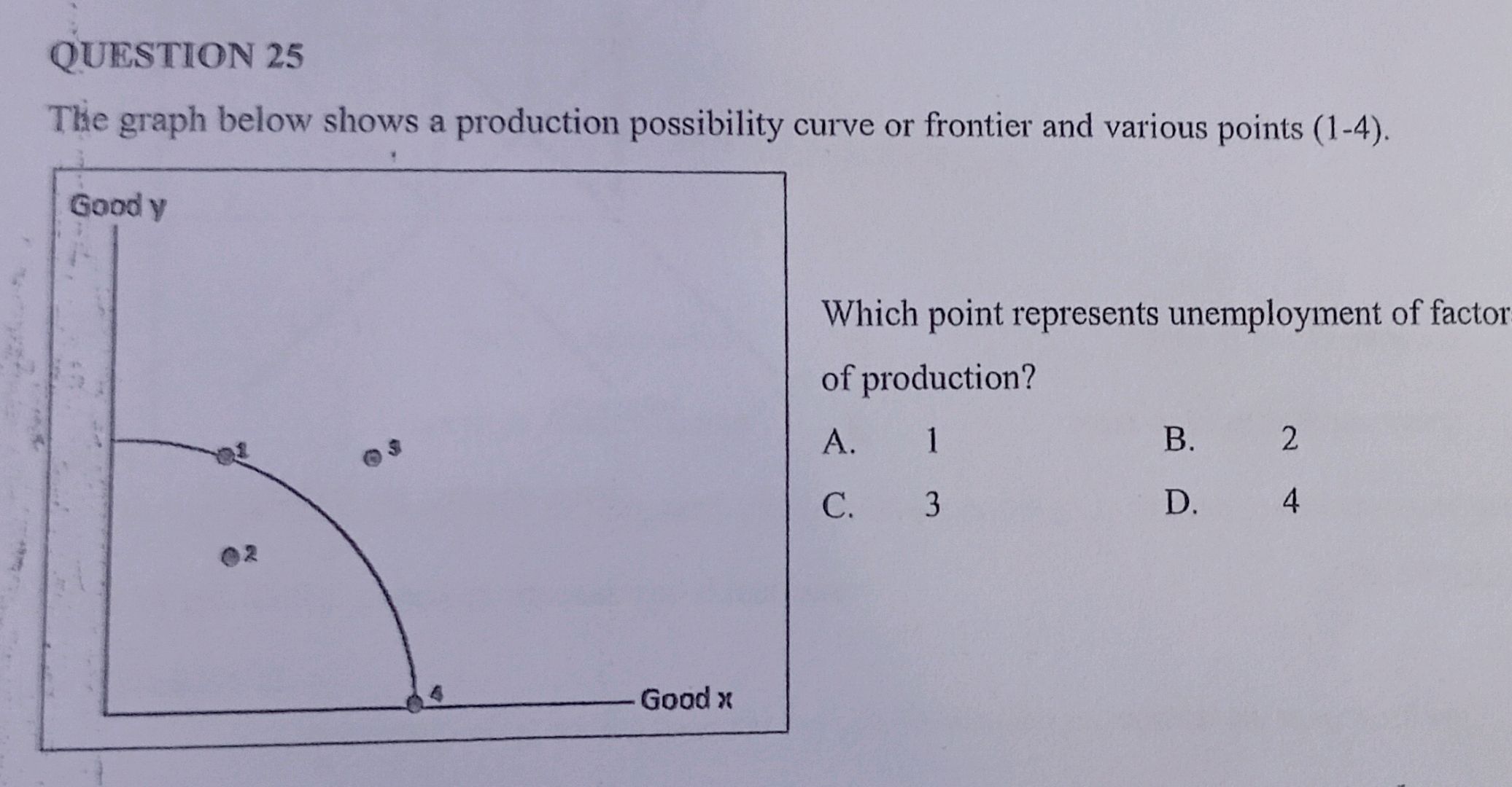 QUESTION 25 The graph below shows a | StudyX