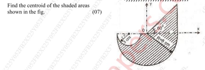 Find the centroid of the shaded areas shown | StudyX