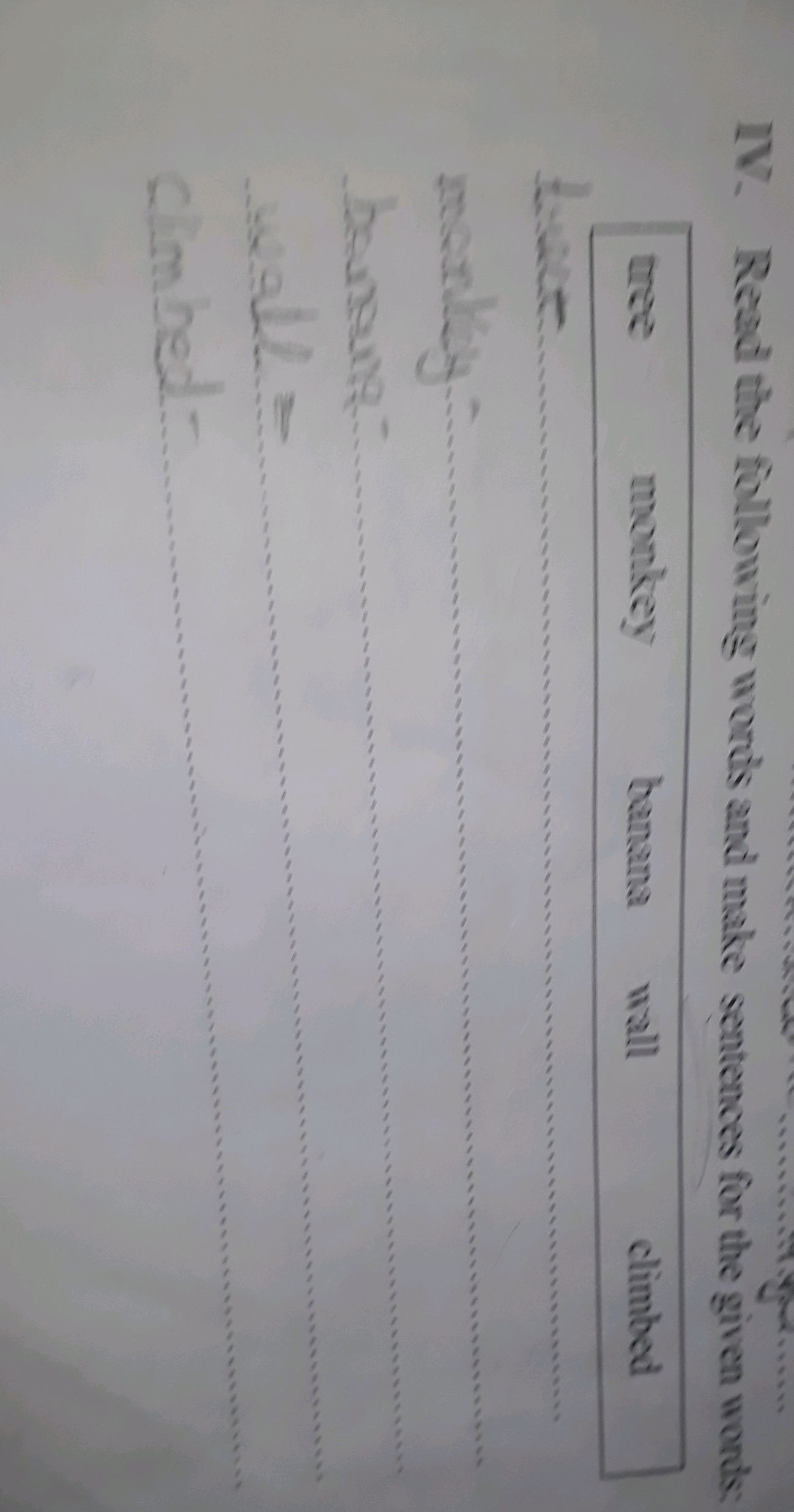 IV. Read the following words and make | StudyX