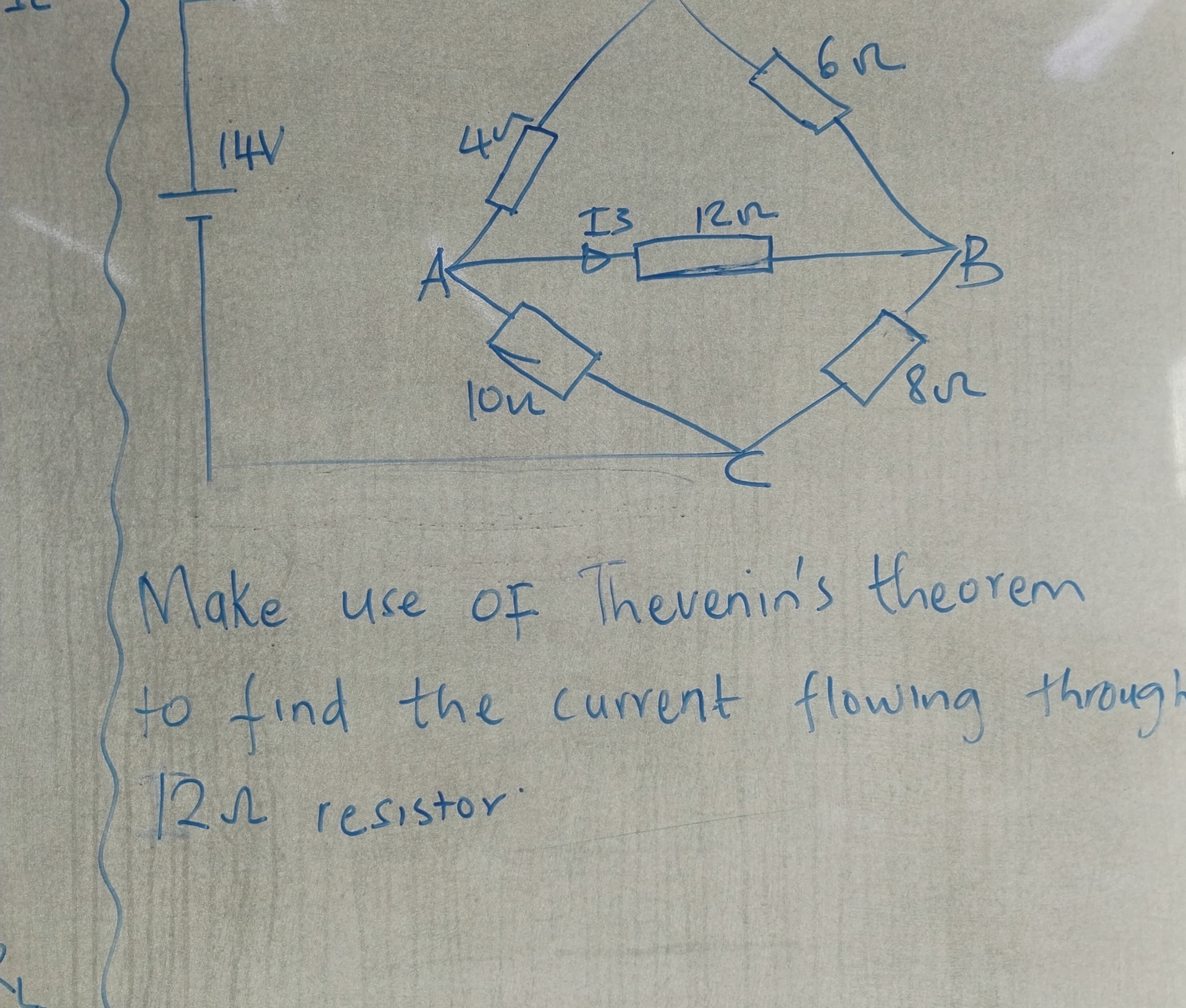 Make use of Thevenin's theorem to find the | StudyX