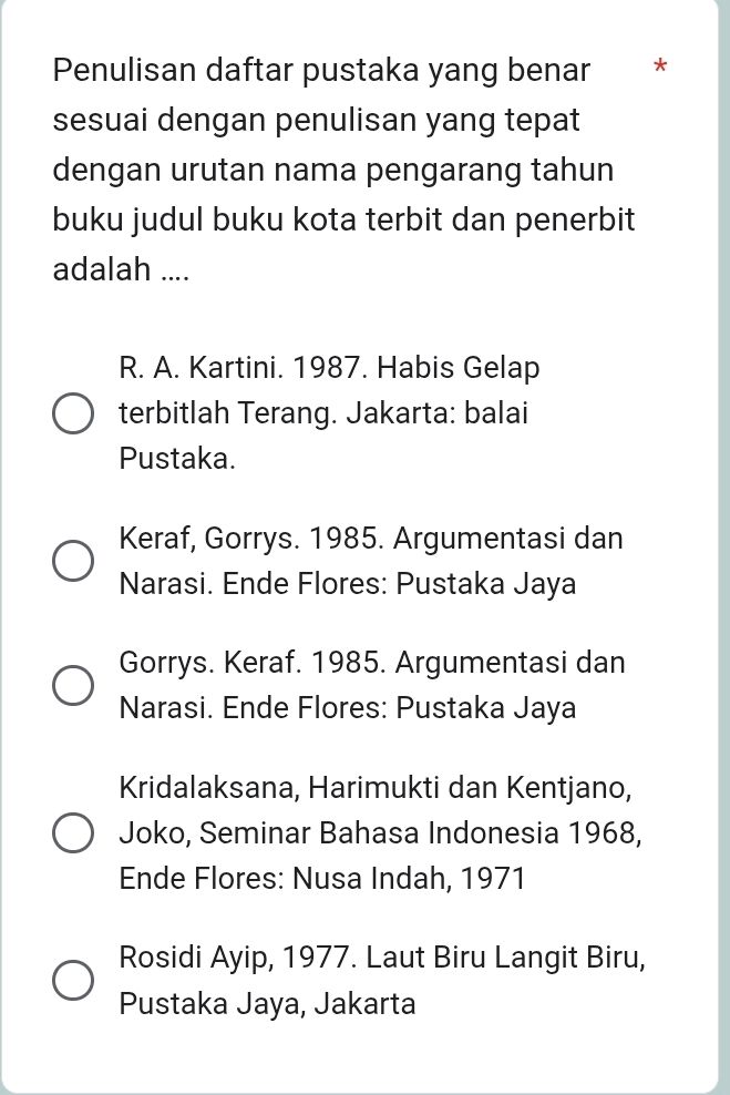 Penulisan daftar pustaka yang benar sesuai | StudyX
