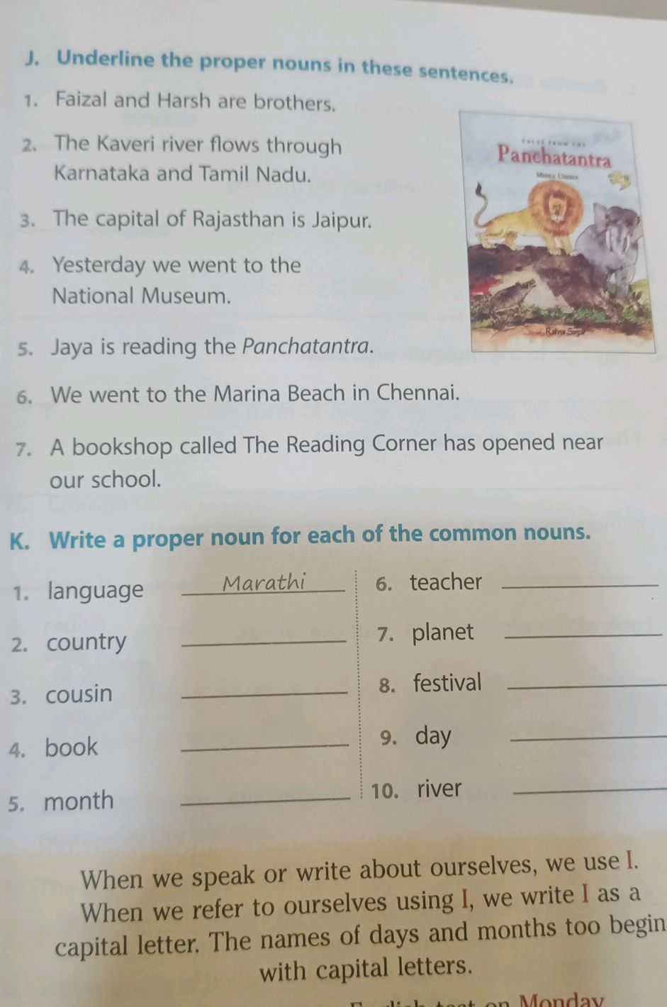 J. Underline the proper nouns in these | StudyX