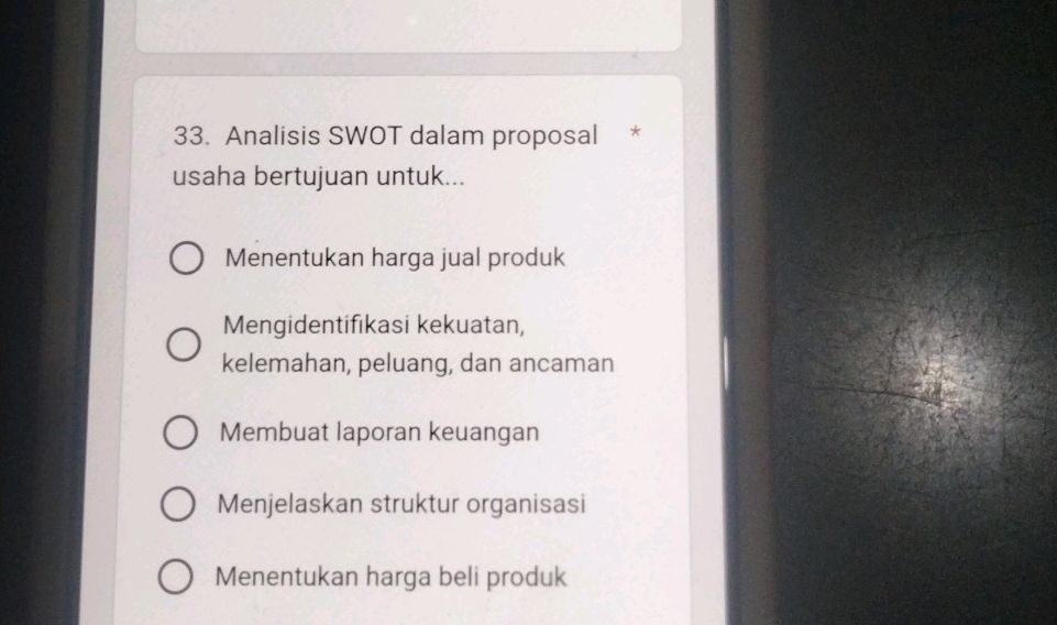 33. Analisis SWOT dalam proposal usaha | StudyX