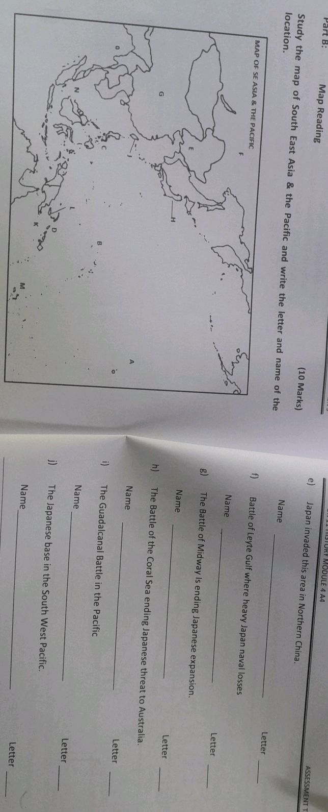 Study the map of South East Asia the | StudyX