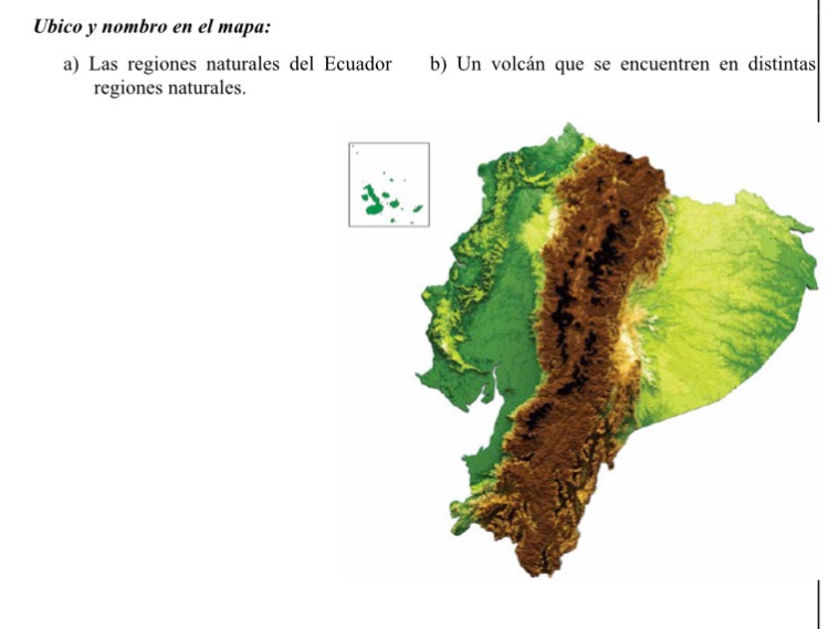 Ubico y nombro en el mapa: a) Las regiones | StudyX