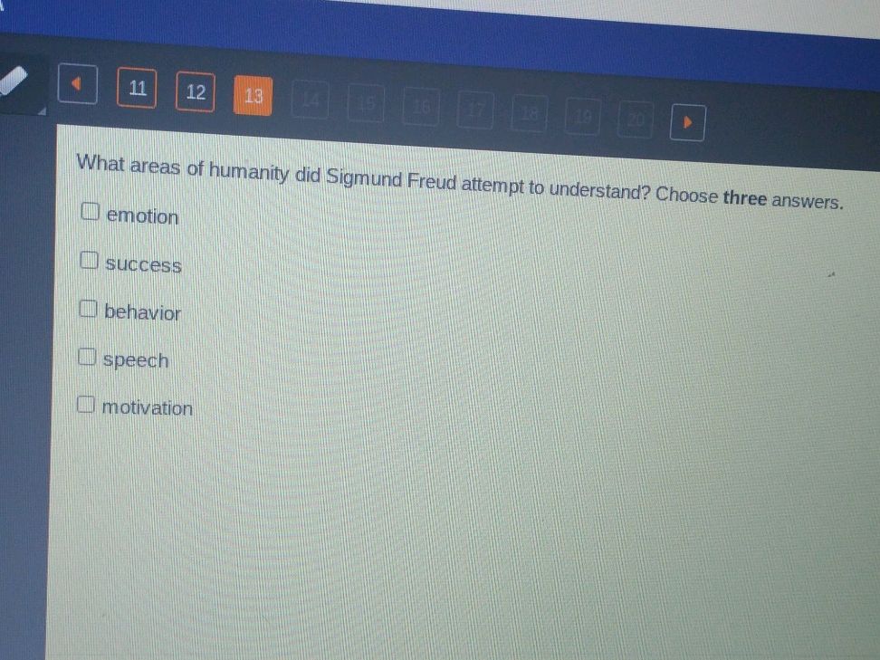 What areas of humanity did Sigmund Freud | StudyX