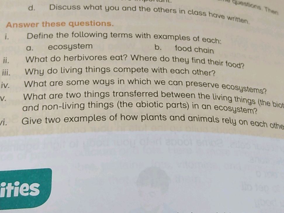 Answer these questions. i. Define the | StudyX