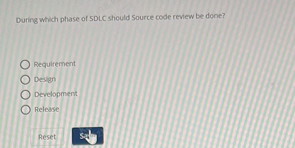 During which phase of SDLC should Source | StudyX