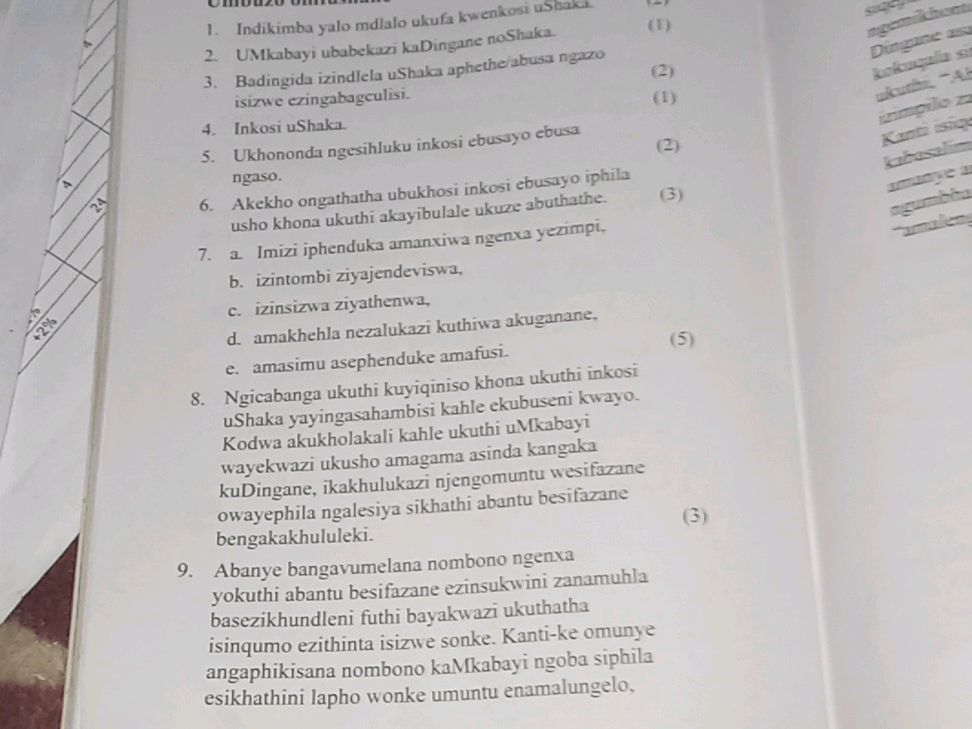 1. Indikimba yalo mdlalo ukufa kwenkosi | StudyX