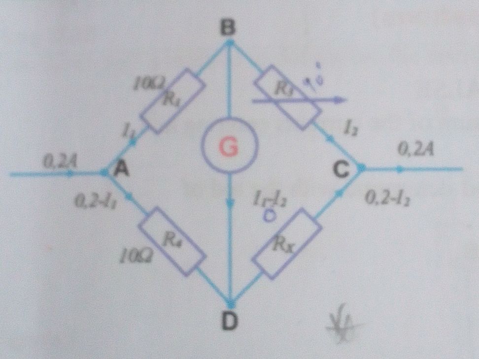 The image shows a Wheatstone bridge circuit | StudyX