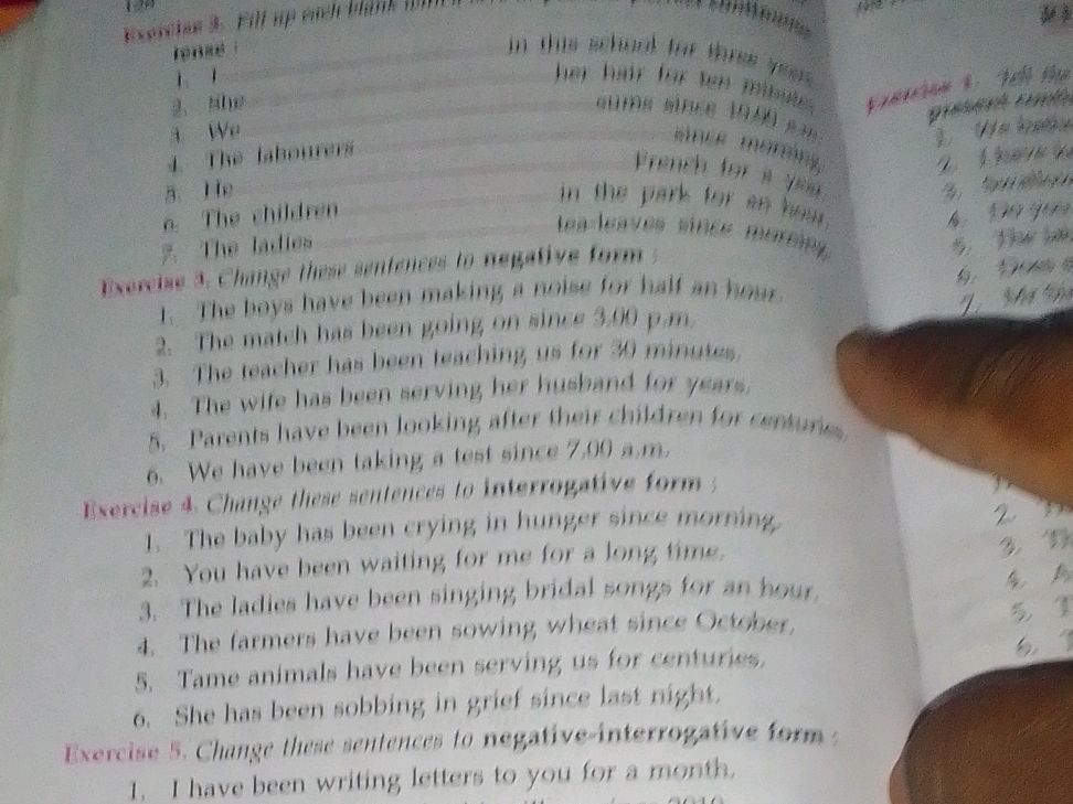 Exercise 3. Change these sentences to | StudyX