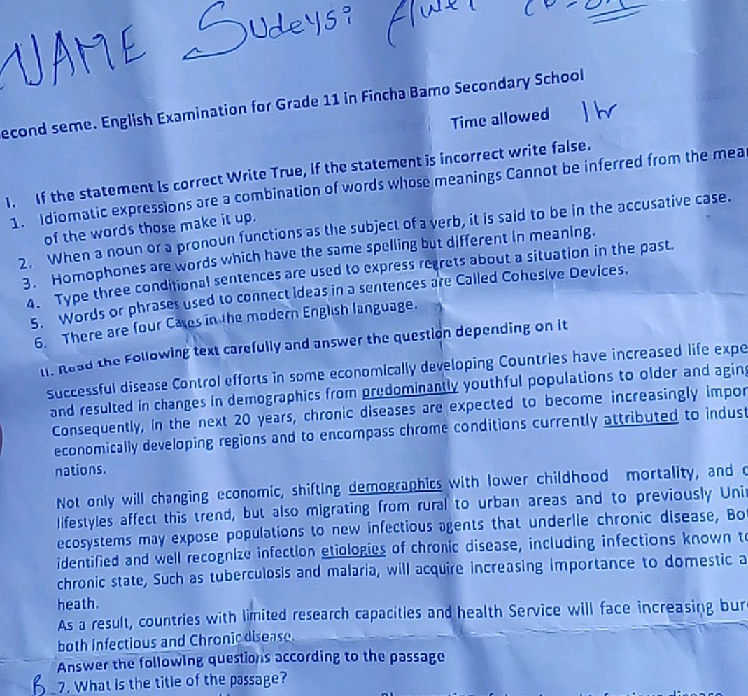 1. If the statement is correct Write True, | StudyX