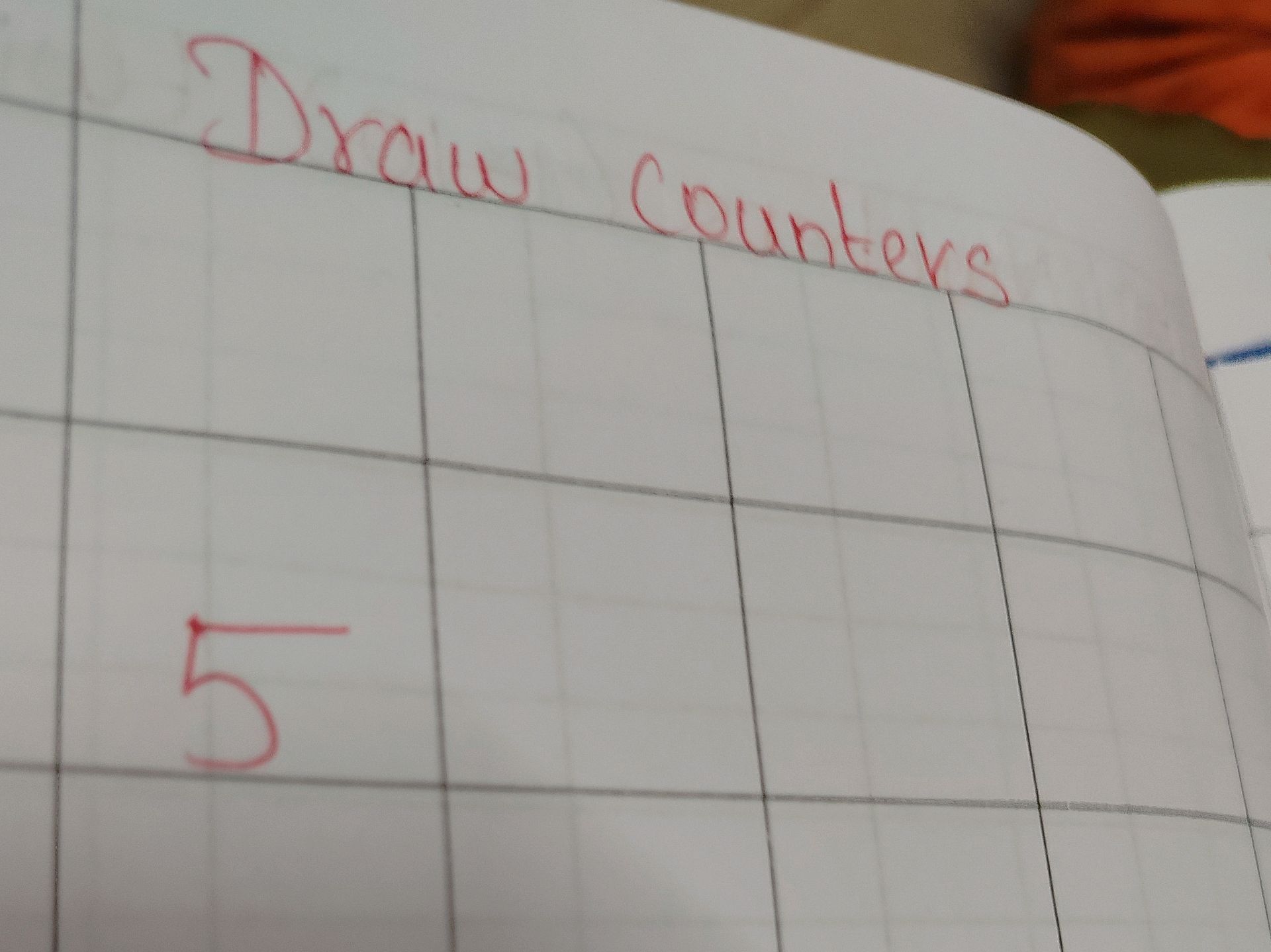 Drawing Counters for the Number 5 | StudyX