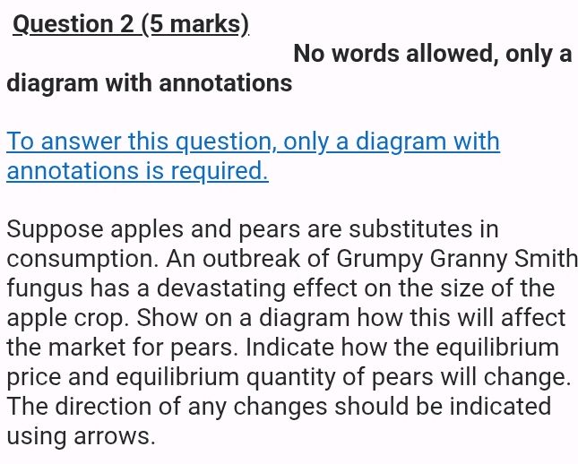 Question 2 (5 marks) No words allowed, only | StudyX