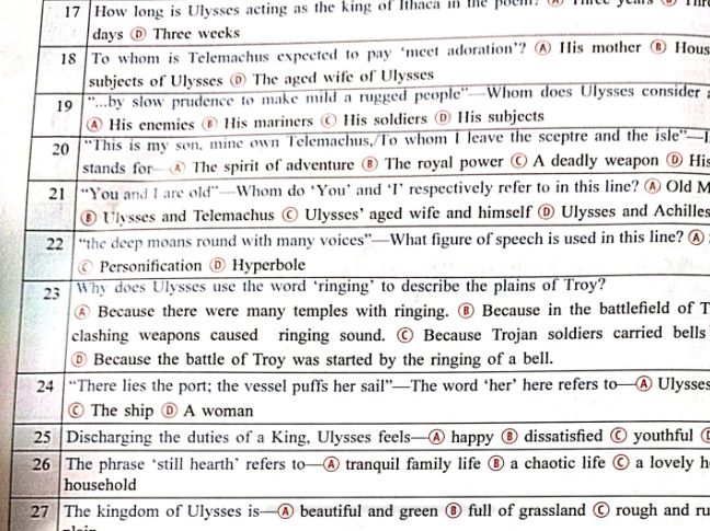 How long is Ulysses acting as the king of