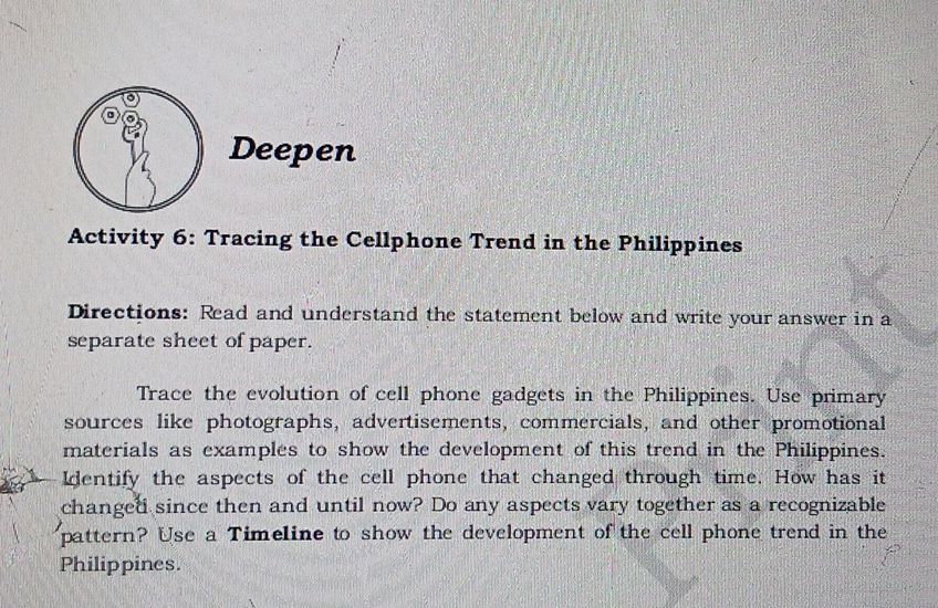 Activity 6: Tracing the Cellphone Trend in | StudyX