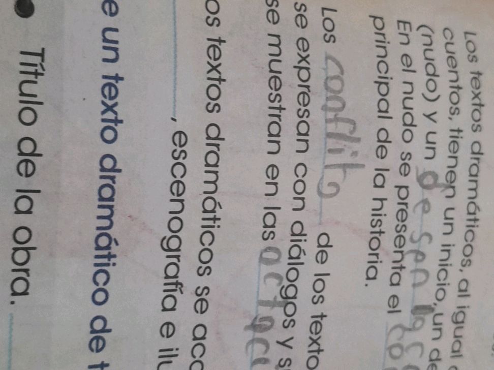 Los textos dramáticos, al igual que los | StudyX