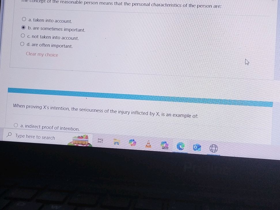 The concept of the reasonable person means | StudyX