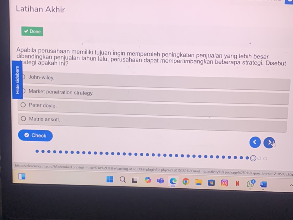 Apabila perusahaan memiliki tujuan ingin | StudyX