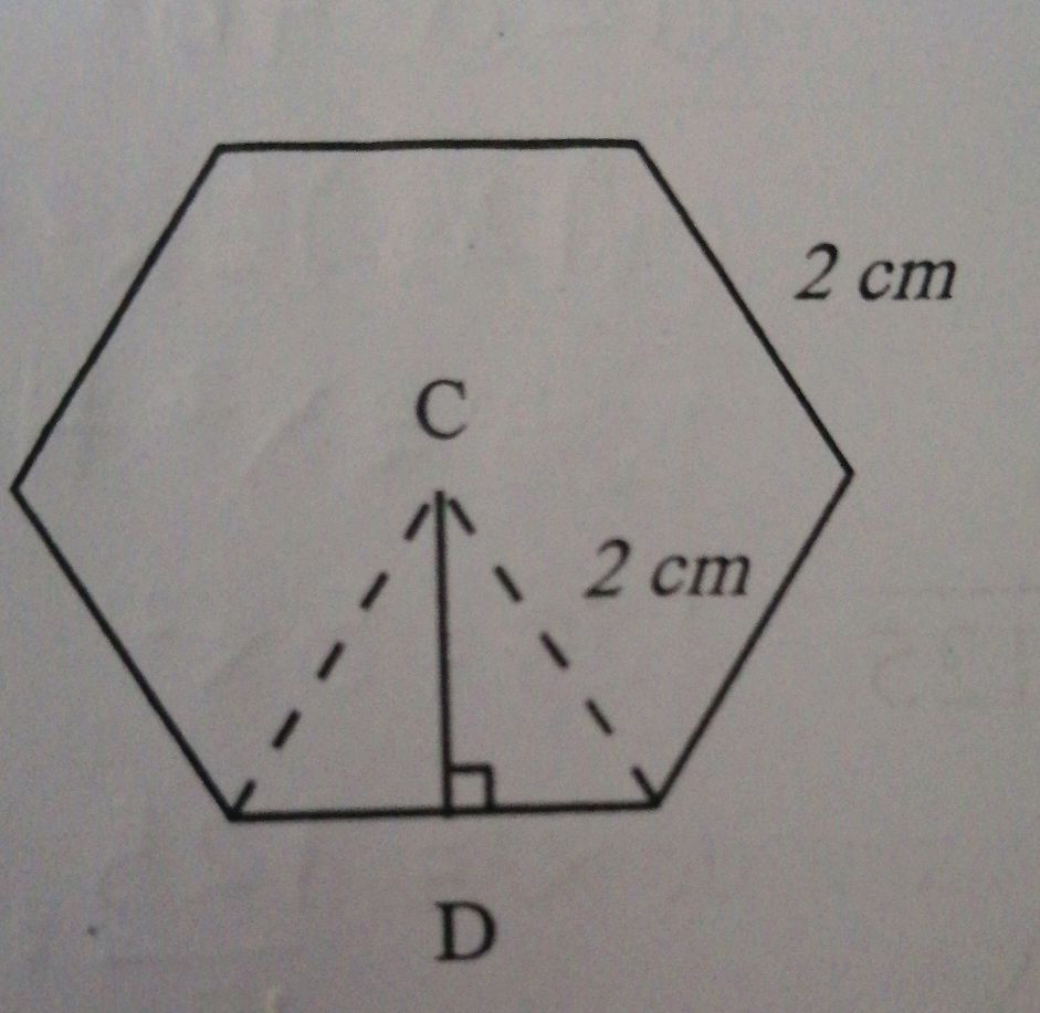 The image shows a regular hexagon with some | StudyX