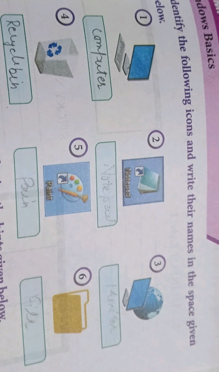 Identify the following icons and write their | StudyX