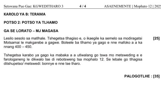 KAROLO YA B: TERAMA POTSO 2: POTSO YA | StudyX