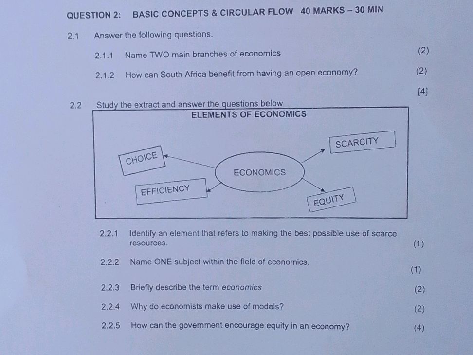 QUESTION 2: BASIC CONCEPTS CIRCULAR FLOW | StudyX