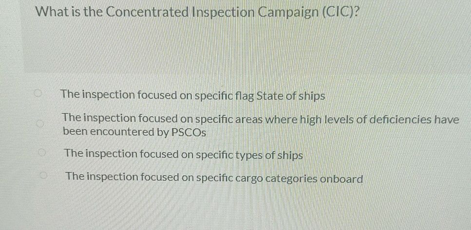 What is the Concentrated Inspection Campaign | StudyX