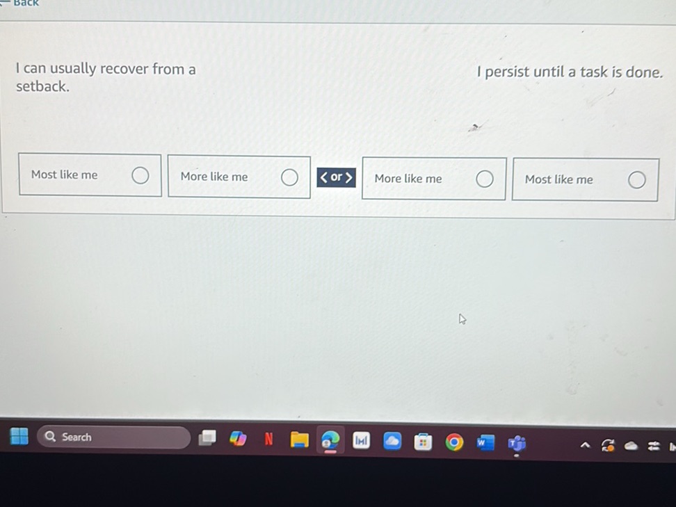 I can usually recover from a setback. Most | StudyX