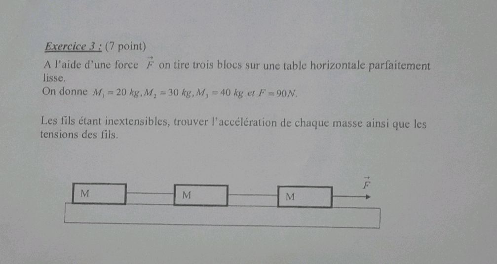 Exercice 3 : (7 point) A l'aide d'une force | StudyX
