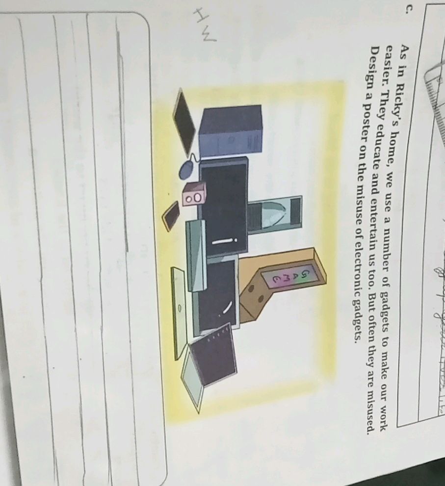 Design a poster on the misuse of electronic