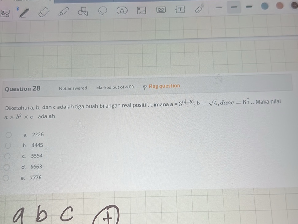 Diketahui a, b, dan c adalah tiga buah | StudyX