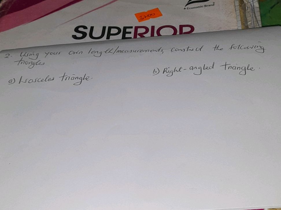 2. Using your own length/measurements, | StudyX