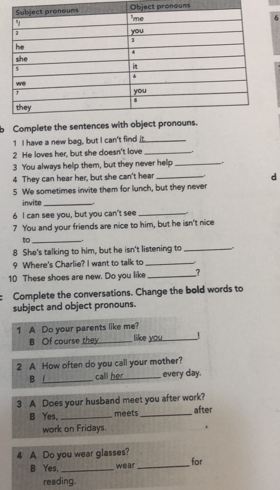 Subject pronouns | Object pronouns ---|--- 1 | StudyX