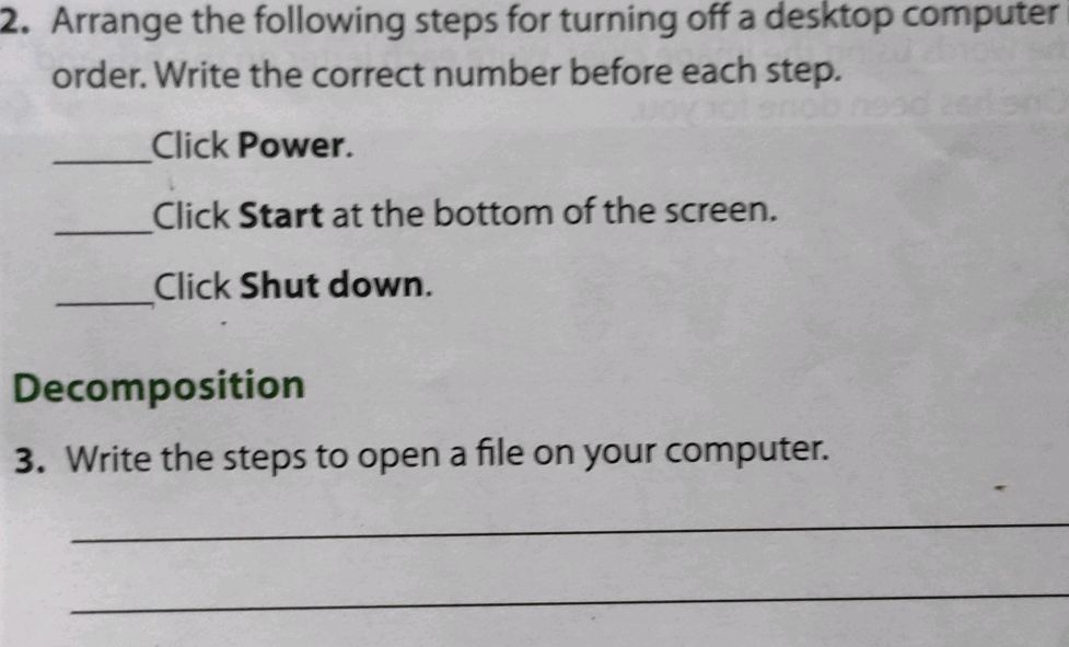 2. Arrange the following steps for turning | StudyX