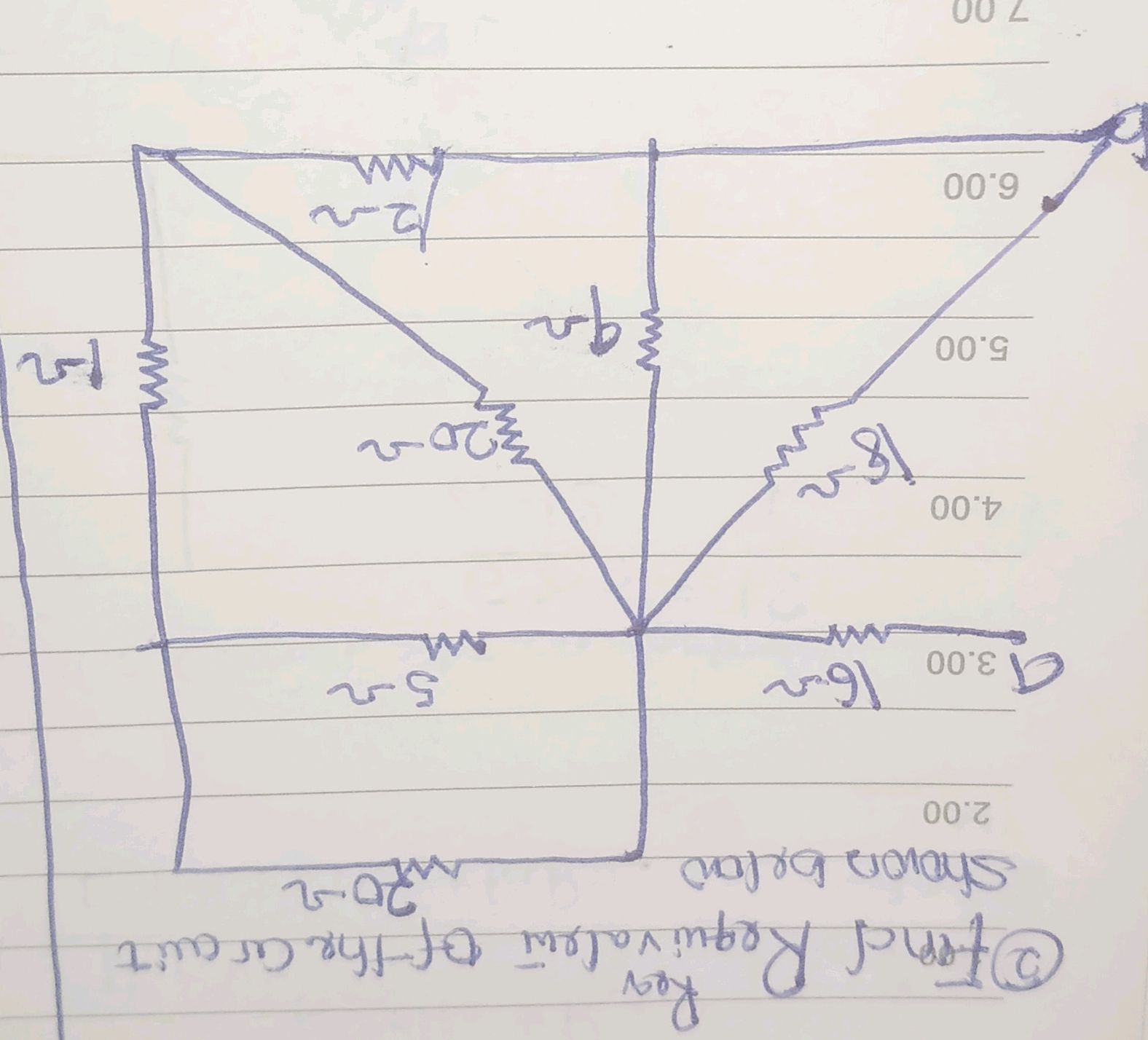 Find Req equivalent of the circuit shown | StudyX