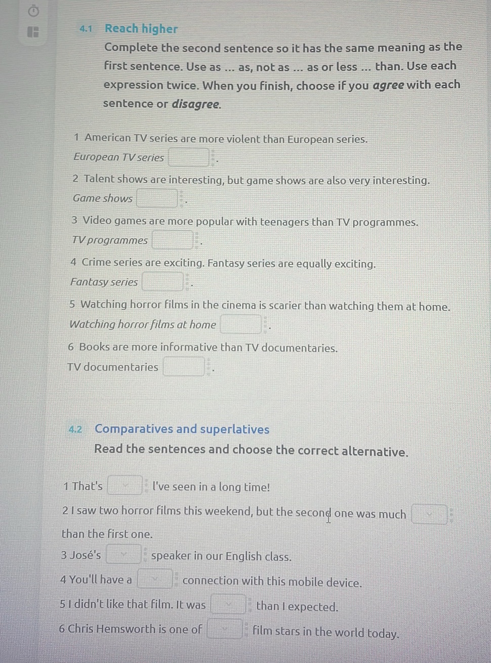 4.1 Reach higher Complete the second | StudyX