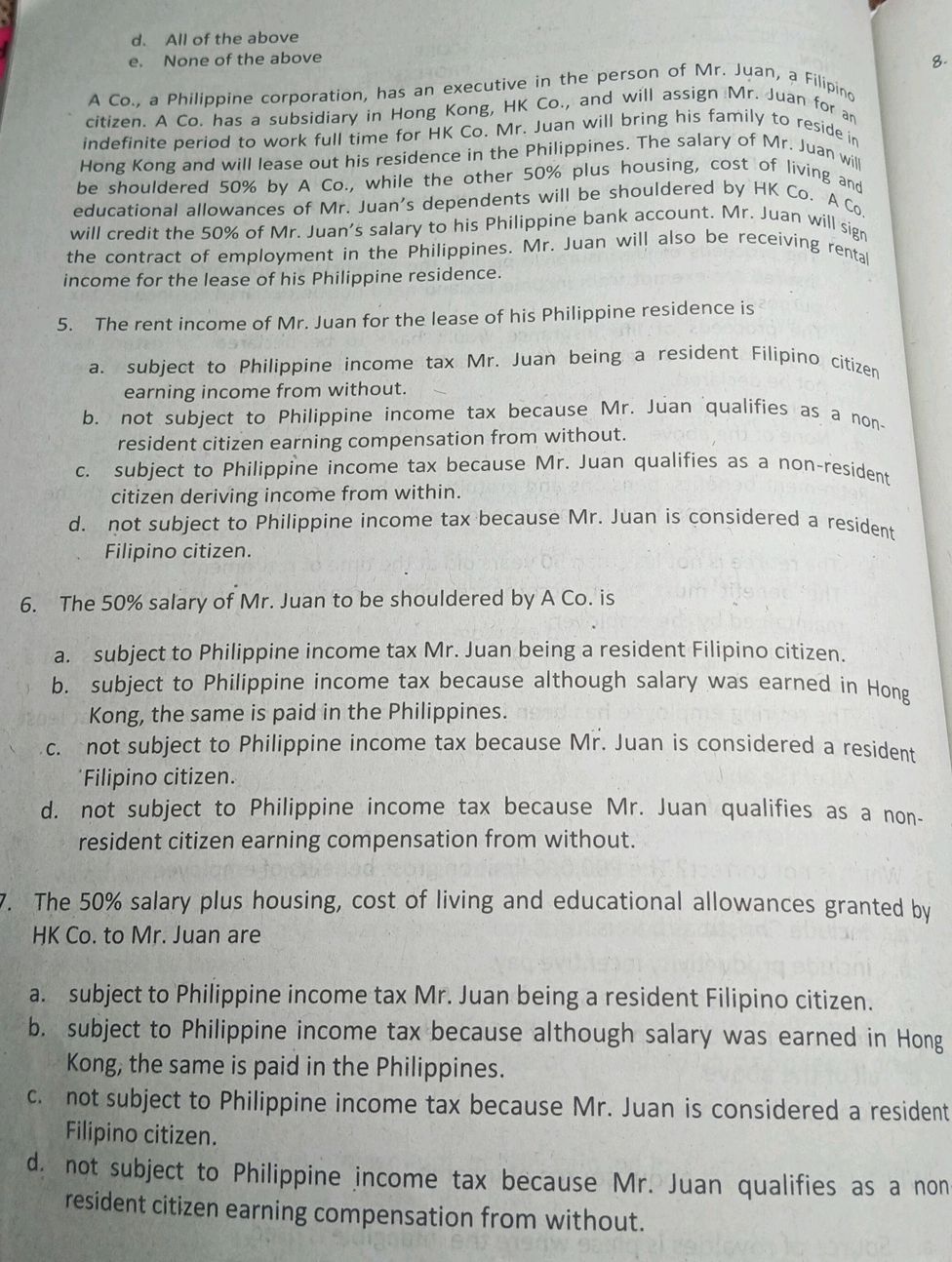 A Co., a Philippine corporation, has an