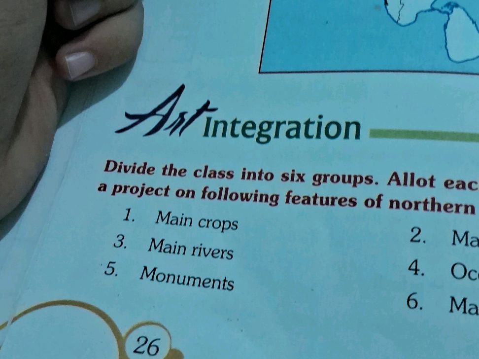 Divide the class into six groups. Allot each | StudyX